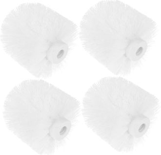 SOLUSTRE Toilettenbürsten Ersatzköpfe Kunststoff 4 Stück Dichte Borsten Pflege Badreinigungsbürsten Austauschbar Universell Kompatibel