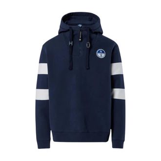 North Sails Half-Zip-Hoodie - - Sweatshirts & Hoodies - Herren - Blau - S