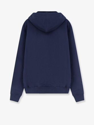 Ami Mens Hooded Cotton Sweatshirt Blue Sweatshirts Sweater