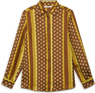 Maliparmi Maliparmi, Femme, Blouses et Chemises, Jaune, Taille: 36 FR Print Shirt