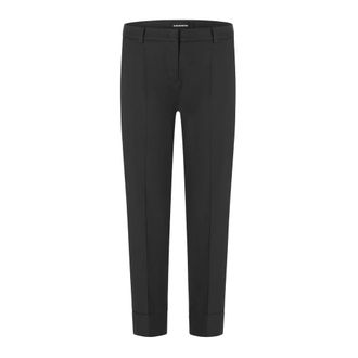 Cambio Schwarze Cropped Hose mit B&uuml;gelfalten - - Trousers - Damen - Schwarzk - M