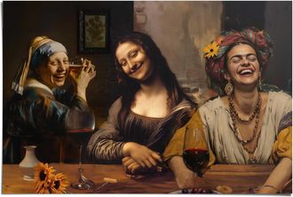 Reinders Poster, Girls Night Out, Hobbyraum, Poster, Wanddeko, Room Decor, 150 gr. gl&auml;nzend Bilderdruckpapier, Braun, 61 x 91,5