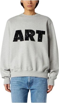 1989 STUDIO 1989 Studio, Homme, Sweatshirts et sweats &agrave; capuche, Gris, Taille: M Pull en maille artistique