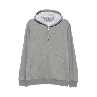 Brunello Cucinelli Homme, Sweatshirts et sweats à capuche, Gris, Taille: 2XL Sweat à Capuche Gris Foncé Fermeture Éclair