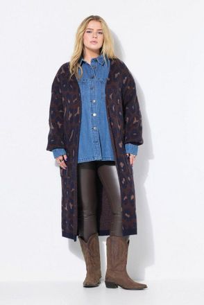 STUDIO UNTOLD Strickjacke Long-Strickjacke oversized Glitzer-Leo