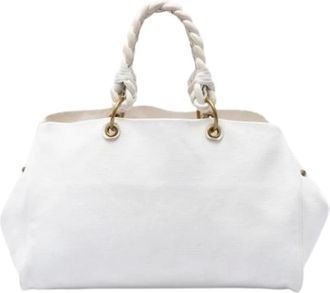 Bottega Veneta Pre-owned Toile cabas - Femme - Pre-owned - Blanc - Taille: ONE Size