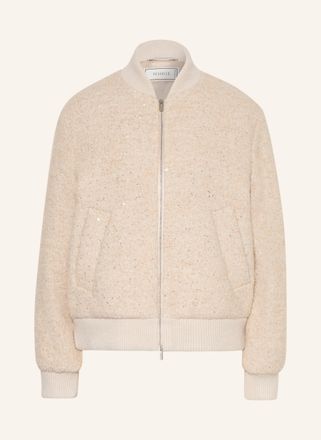 PESERICO Peserico Boucl&eacute;-Blouson Mit Seide Und Pailletten beige