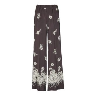 P.A.R.O.S.H. Dunkelbraune Hose mit Pant Stampa - - Trousers - Damen - Braun - M