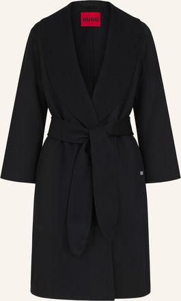 HUGO BOSS Hugo Klassischer Mantel Mecami-1_Df Relaxed Fit schwarz