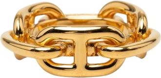 Herm&egrave;s Bague foulard Regate Pre-owned - Femme - Pre-owned - Jaune - Taille: ONE Size