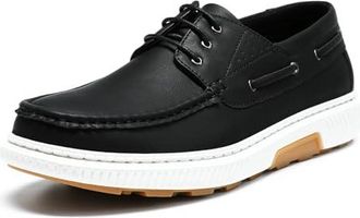 AlltheMen Chaussures en Cuir Homme Casual Formal Oxford &agrave; Lacets Basses Basket Sneakers Costume Mariage Noir 45