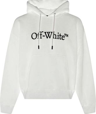 Off-white Homme, Sweatshirts et sweats &agrave; capuche, Blanc, Taille: S Big Bookish Skate Sweat &agrave; capuche