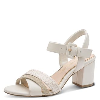 Marco Tozzi Damen Sandalen mit Absatz Elegant mit Schlie&szlig;e, Beige (Cream Comb), 40 EU