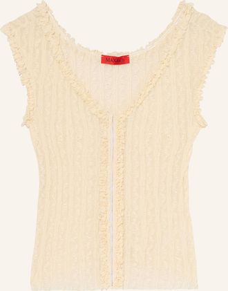 Max & Co. Max & Co. Blusentop Fieno Aus Spitze Mit R&uuml;schen weiss