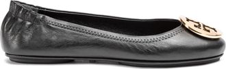 Tory Burch Ballerinas Tory Burch Minnie Travel Ballet With Metal Logo 50393 Schwarz