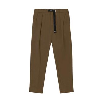 White Sand Pantalon en coton &agrave; cordon de serrage - Homme - Pantalons - Brun - Taille: S