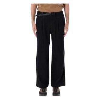 And Wander Plissierte Wollhose mit weitem Bein - - Trousers - Herren - Schwarzk - M