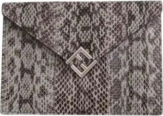 Fendi Pre-owned Pochette - Femme - Pre-owned - Gris - Taille: ONE Size
