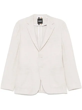 BOSS blazer imprim&eacute; &agrave; design ouvert devant - Tons neutres