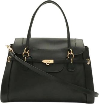 Ferragamo Sac port&eacute; &eacute;paule Gancini Pre-owned - Femme - Pre-owned - Noir - Taille: ONE Size
