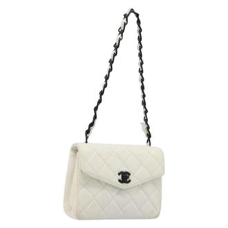 Chanel Pre-owned Sac bandouli&egrave;re vintage - Femme - Pre-owned - Blanc - Taille: ONE Size