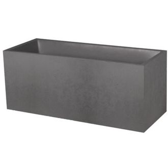 Eda Jardini&egrave;re rectangulaire anthracite 98 litres - Mat&eacute;riaux r&eacute;sistants - Adapt&eacute;e pour espaces int&eacute;rieurs et ext&eacute;rieurs - EDA Basalt