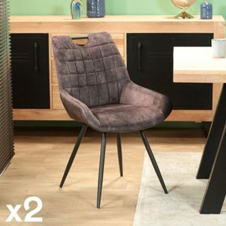 Pier Import Pier Import - Chaise gris sombre avec poignée (lot de 2) malmoe