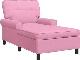 vidaXL Lounge-Liege mit Kissen Rosa 91 x 157 x 91 cm Stoff vidaXL
