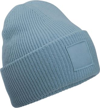 Beechfield Deep Cuffed Tonal Patch Beanie doppellagiger Strick