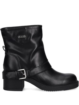 Guess Co bottines à détails de boucles - Noir