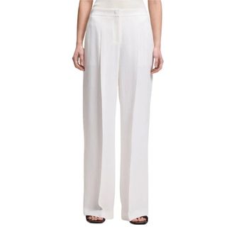 HUGO BOSS Femme, Pantalons, Blanc, Taille: 38 FR Wide Pantalons