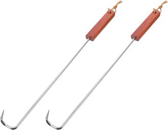 BESPORTBLE BATHVEVE 2 St&uuml;ck Edelstahl BBQ Fleischgabel Lange Grillspie&szlig;e f&uuml;r Schaschlik Ergonomischer Griff Hitzebest&auml;ndig Leichtes Grillwerkzeug zum R&ouml;sten von 