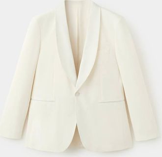 Mango Veste costume laine slim-fit blanc cass&eacute; - Homme - 46 - MANGO MAN