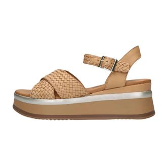 Inuovo Braune Lederkreuzriemensandalen - - Shoes - Damen - Braun - 41 EU