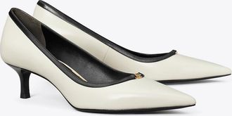 Tory Burch Damen Double T Buckle Kitten Heel Pump