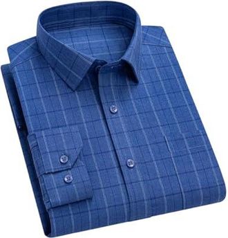 Generic Chemise ray&eacute;e &agrave; manches longues pour homme - Style formel - Doux - D&eacute;contract&eacute; - Pour le bureau, 3201, 3XL