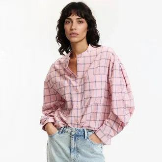 La Redoute Collections Chemise Col Rond Manches Longues &Agrave; Carreaux