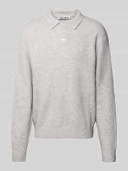 Review Relaxed Fit Strickpullover aus elastischem Woll-Mix