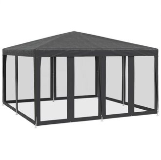 vidaXL Tente de f&ecirc;te avec 8 parois lat&eacute;rales en maille anthracite 4x4m vidaXL