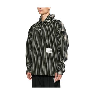 Miharayasuhiro Mihara Yasuhiro - Chemise Manches Longues &agrave; Assemblage Avant-Arri&egrave;re - Homme - Chemises - Noir - Taille: S