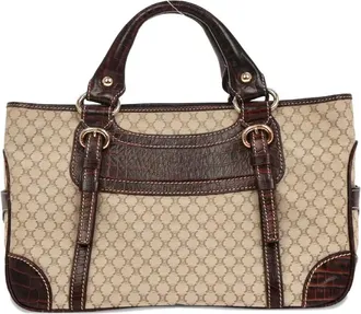 Celine 1990-2000s Tote Bag mit Macadam-Muster - Nude