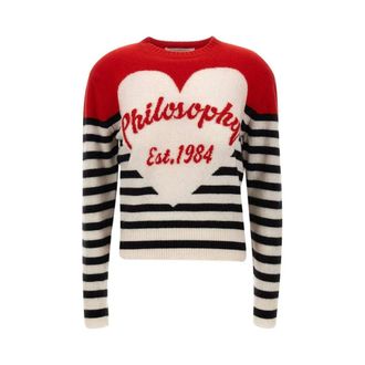 Philosophy di Lorenzo Serafini Mehrfarbiger Pullover mit Rembors&egrave;-Effekt - - Knitwear - Damen - Mehrfarbig - M
