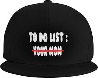 Generic Liste De Choses &Agrave; Faire &Agrave; Ta Maman Femme Homme Chapeaux Pare-Soleil Anti-UV Strapback Cap Mode Casquette Hip Hop pour Golf Sport P&ecirc;che