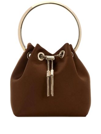 Jimmy Choo London sac seau Bon Bon en satin - Marron