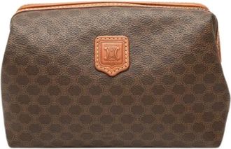 Celine Pochette en toile enduite Pre-owned - Femme - Pre-owned - Brun - Taille: ONE Size