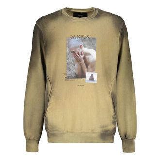 ISO.POETISM Bedrucktes Baumwoll-Sweatshirt - - Sweatshirts & Hoodies - Herren - Gr&uuml;n - M