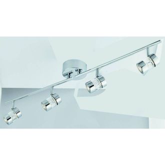Searchlight Searchlight Bubbles - Chrome r&eacute;glable de barre de projecteur de plafond de salle de bains de LED 4 lumi&egrave;re, effet de bulle IP44