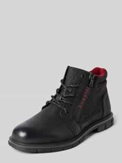 Bugatti Boots aus Leder-Textil-Mix mit Rei&szlig;verschluss Modell Mate