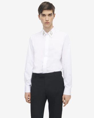 Alexander McQueen Hemd mit Kristallspiegelstickerei - Item 847298QNAAX9000