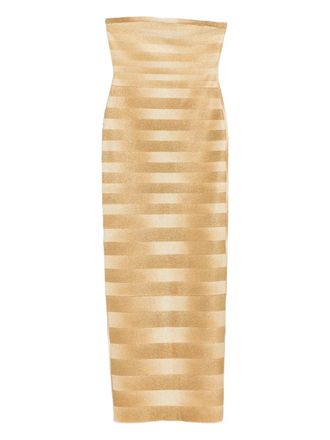 H&eacute;rve L&eacute;ger robe-bustier Nia &agrave; coupe longue - Or